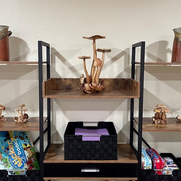 Small Mushroom Sculpture, Personalized Statue, Hand Carved Miniature ...