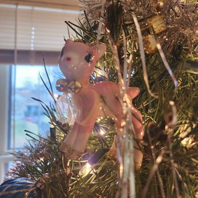 ONE Authentic Real LEAD Silver Christmas Tree TINSEL Antique Vintage 18 ...