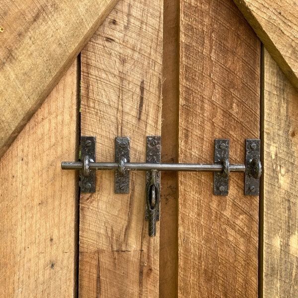 Industrial Barn Door Latch for Craft Supplies Rustic Steel Iron Rebar ...