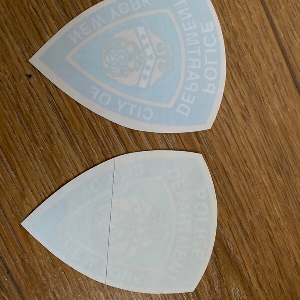 NYS NY City of New York Highway Patrol Police (1) Inside Window Faces ...