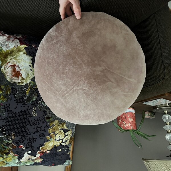 Earth Tone Velvet Cozy Cushions | Autumn Colours All Size Round Velour ...