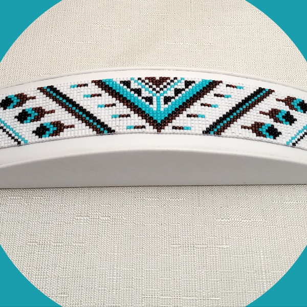 Beading Hatband Pattern Bead Loom Hatband Miyuki Pattern Beading Tutorial Seed Bead Pattern Loom ...