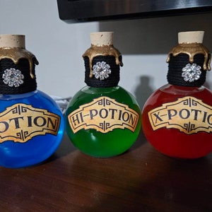 Final Fantasy Inspired ECHO DROPS Potion Bottle With Magical Swirling ...