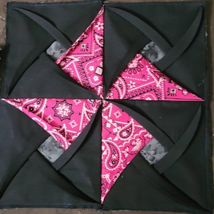 Pinwheel Surprise Quilt Block Pattern Pinwheel Quilt Pattern Folded ...