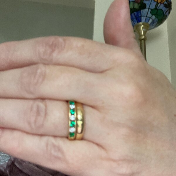 Vintage 9ct Solid Gold Two Tone Spinner Band, B.bros Band Ring, Berker ...