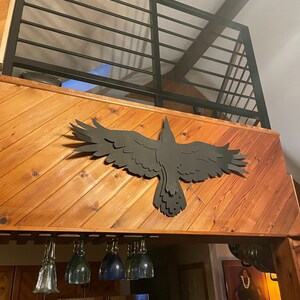 Free Shipping Iron Raven Garden Sculpture. Heavy Welded Steel Crow ...