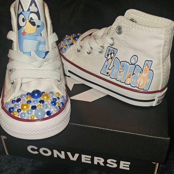 Custom Bluey Converse, Bluey Converse, Custom Kids Converse ...