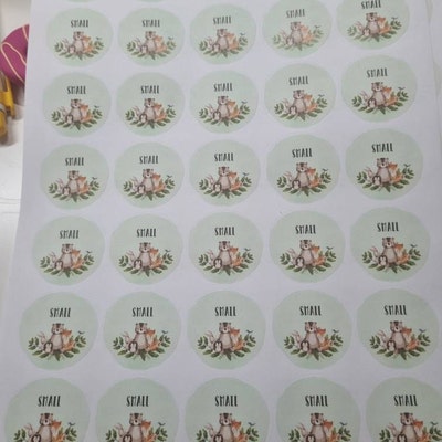 Circular 37mm Stickers, A4 Sheets, Matte Finish, Logo Stickers ...