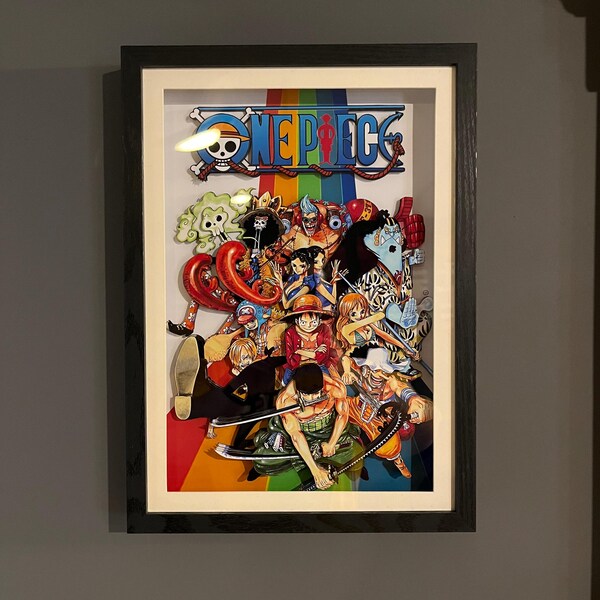 GUNDAM, Gundam Anime Multilayered Frame Art, Japanese Anime Wall Decor ...
