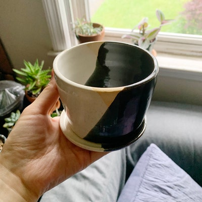 Geometric Modern Horizontal Line Pot/vessel/plant Pot/air - Etsy