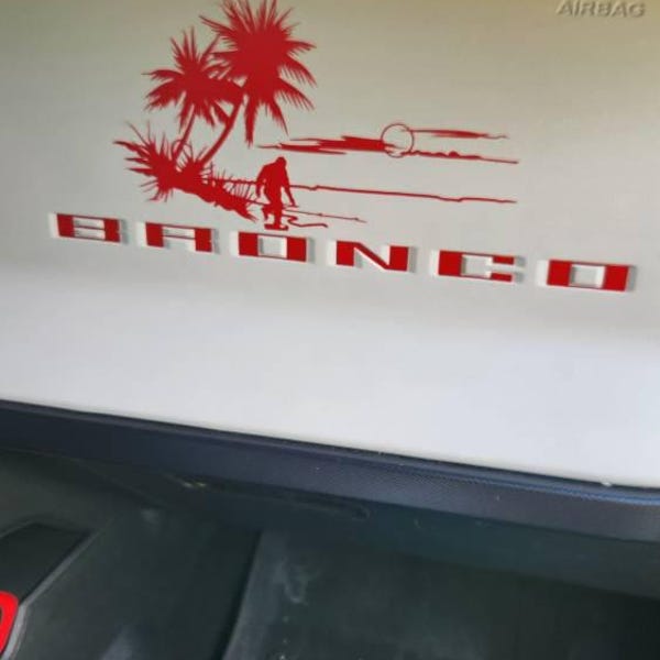 Bronco Sasquatch on the Beach Dash Decal for Dashboard - Etsy