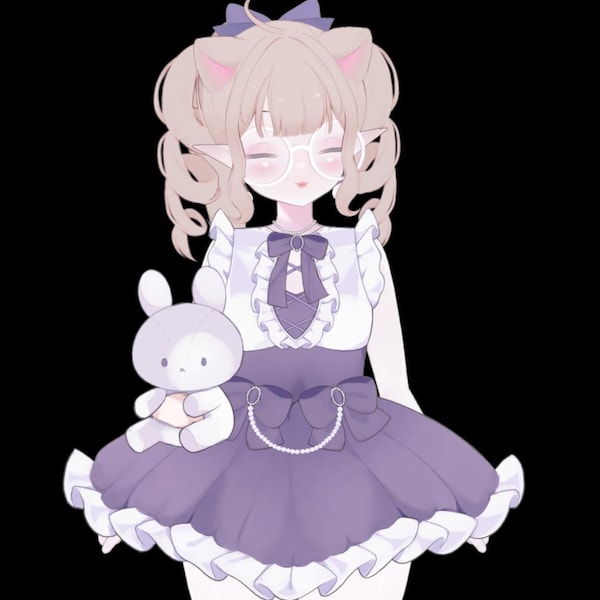 Vtuber Asset | Rigged Heart Ribbon Eye Patch - Etsy