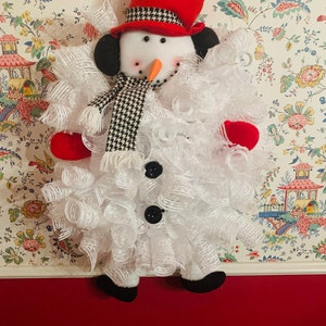 Snowman Wreath Kit Wreath Decor Wreath Attachment Plush Wreath Kit ...