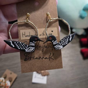 Common Loon Polymer Clay Earrings! (1 Pair) | Outdoors | Nature Lovers ...