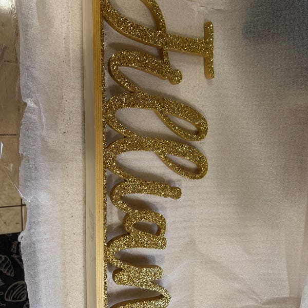 ADD Glitter to the Name - Glitter Sparkly Sign - Shiny Glitter Pink or ...