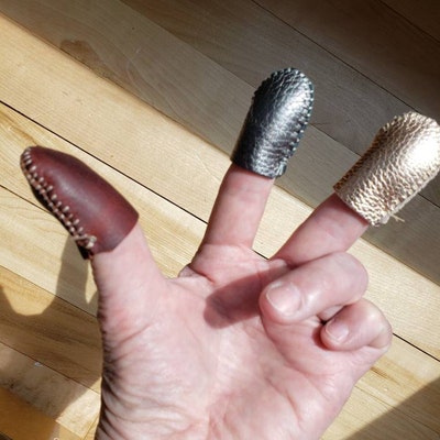 LIGHTWEIGHT Amazing Handmade Leather Sewing Thimble© for Lighter Duty ...