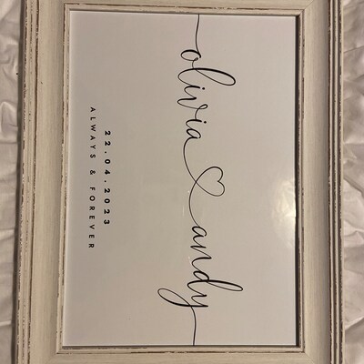 Personalised Print, Custom Couple Names and Date Print, Personalised ...