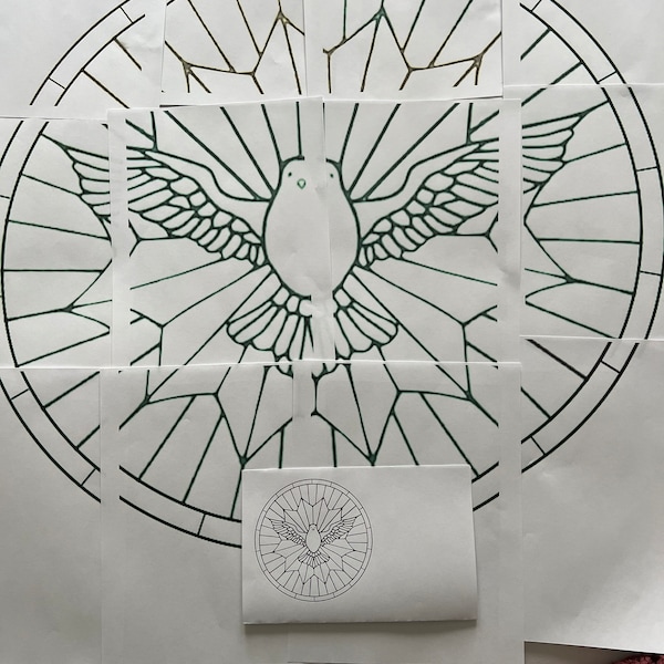 Holy Spirit Stained Glass Pattern PDF Download - Etsy