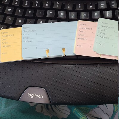 Rolodex Cards 6 Colors Lined - Etsy