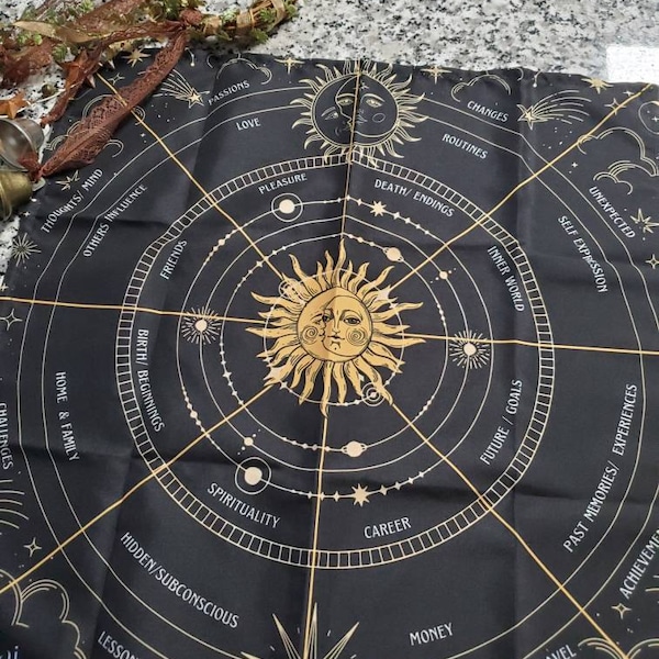 Celtic Cross Tarot Cloth – Labeled Spread Mat for Card Readings ...