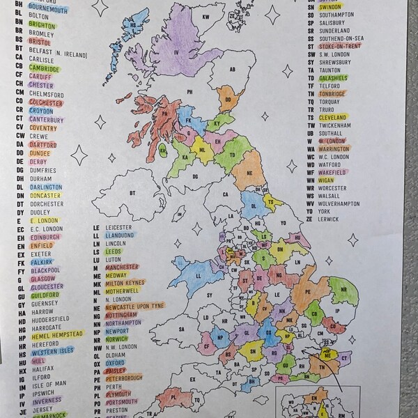 UK Postcode Sales Map DIGITAL DOWNLOAD, Small Business Tracker, Sales ...