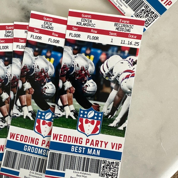 Groomsmen Proposal Ticket Football – Personalized Nfl-style Gift, Best ...