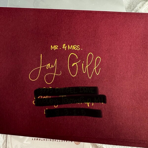 Handwritten Calligraphy Wedding Invitations // Envelope Addressing ...