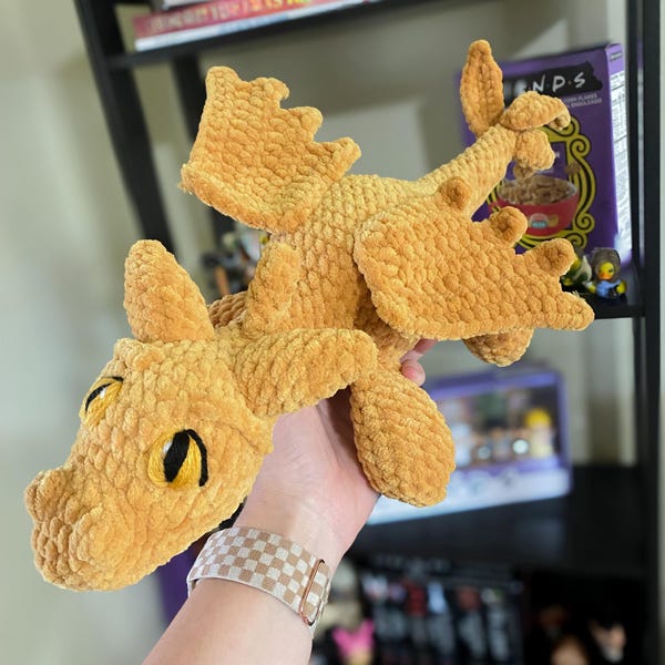 Crochet Dragon Pattern Morningstartail Feathertail Daggertail 2-in-1 ...