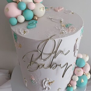 Cursive Acrylic Custom Cake Name Tags Cake Charms Place - Etsy