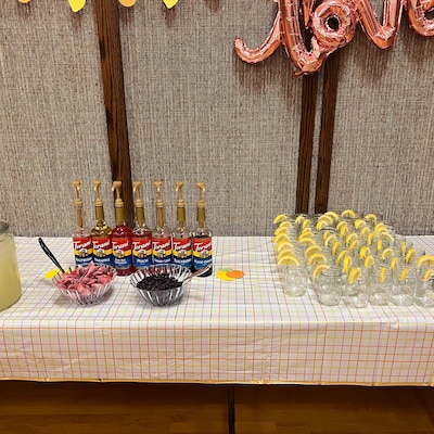 Pink Floral Lemon Lemonade Bar Sign Printable Citrus Lemon She Found ...