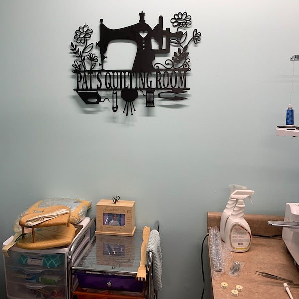Sewing Room Sign, Personalized Sign, Sewing Sign. Metal Sewing Sign ...
