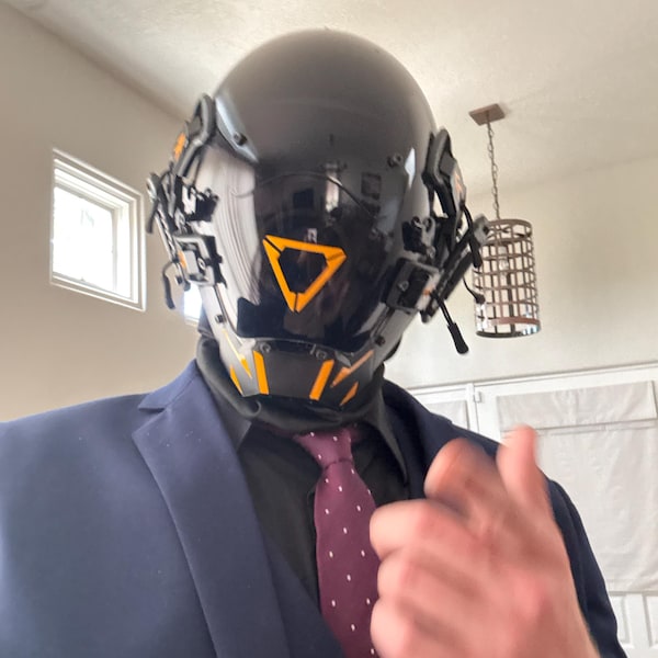 Self-design Cyberpunk Goggles With Lights, Glowing DJ Music Festival ...