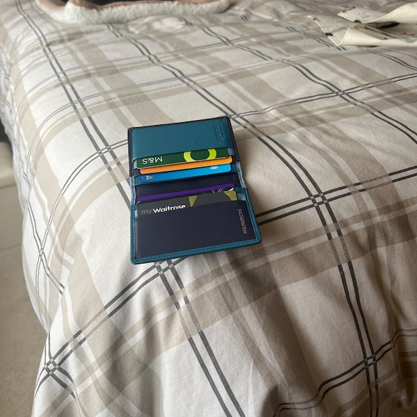 Concertina Fan Card Holder Wallet Purse Multicoloured - RFID - Real ...