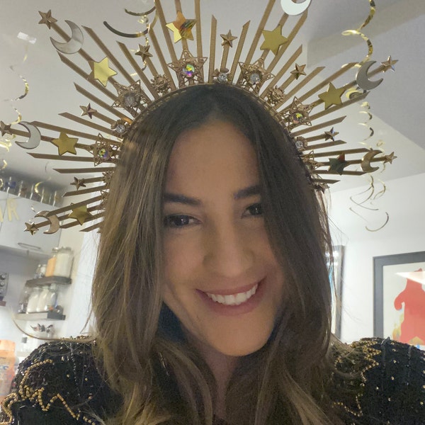 Sun Moon Child Halo, Halo, Halo Crown, Halo Headpiece, Halo Headband ...
