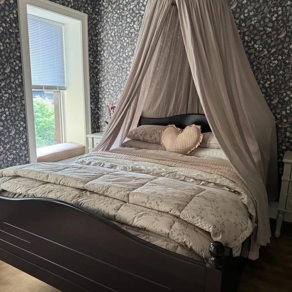 Canopy Maxi Boho Twist Natural Cotton Linen | Hanging Canopy | Reading ...