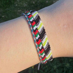 France Flag Bracelet, French Country Band, Patriotic Cotton Armband - Etsy