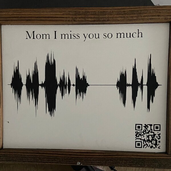 Sound Wave Sign With QR Code | Voice Recording Art | Custom Sound Wave ...