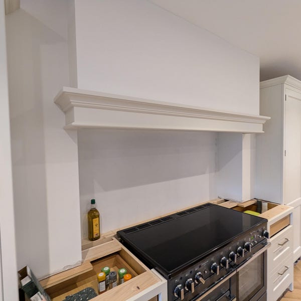 Wooden Ornate Floating Mantel Shelf Kitchen Over Oven Shelf Fireplace ...
