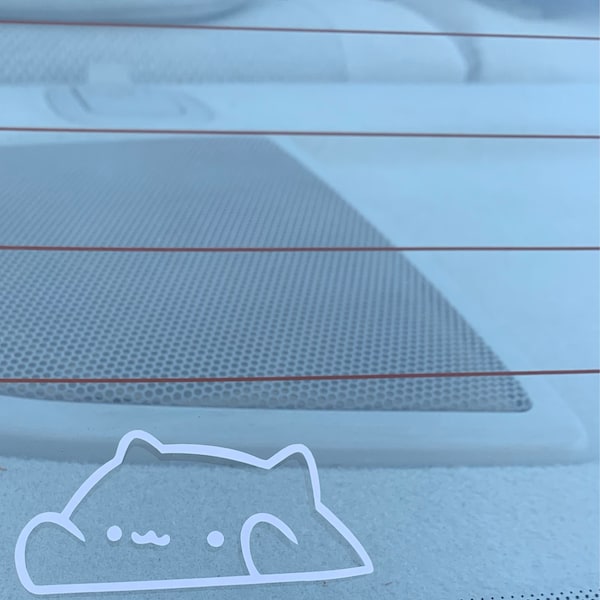 Bongo Cat Vinyl Sticker | Car Accessory | Cute Car Decals | Laptop ...