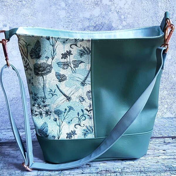 Swoon Patterns: Bonnie Bucket Bag - PDF Bag Purse Bucket Bag Sewing ...