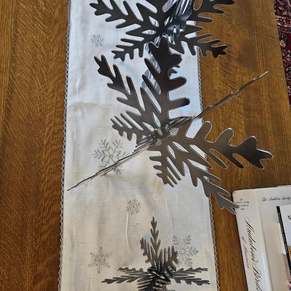 Metal Snowflakes, 3d Snowflake, Holiday Decor, Metal Christmas Decor ...
