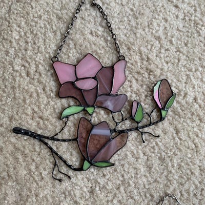 Stingray Stained Glass Suncatcher. Blue Sun Catcher Mini Manta Home ...