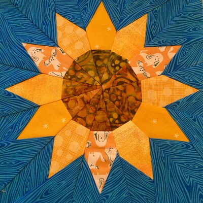 Sunflower, Foundation Paper Piecing Pattern FPP, Quilt Block, PDF ...