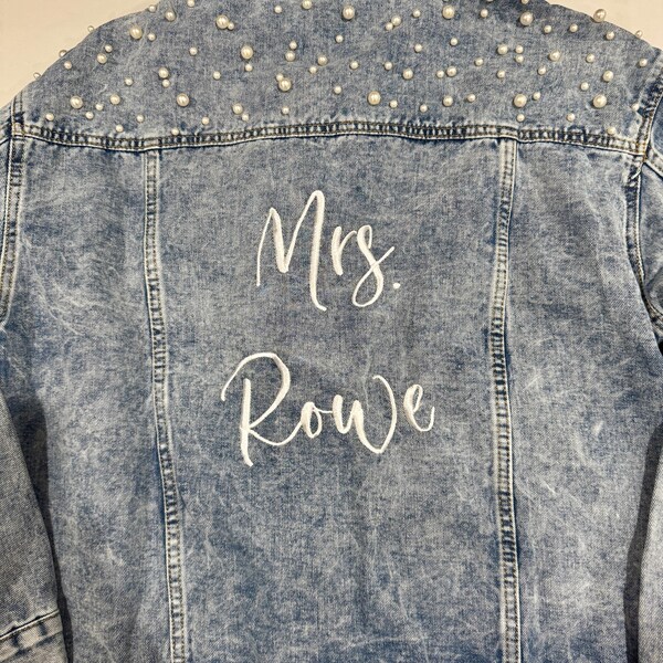 Embroidered Bride Denim Jacket, Bride Jean Jacket, Future Mrs Jacket ...