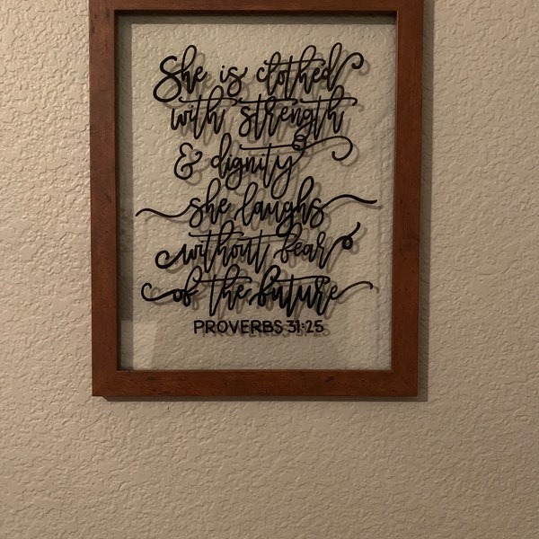 Proverbs 31 Sticker | She is Clothed in Strength & Dignity | Waterproof ...