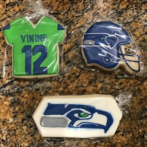 Football Cookies - ANY TEAM AVAILABLE - Baker's Dozen - Etsy