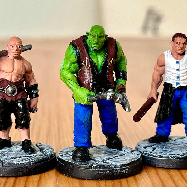 Thugs 3D Printed Resin Miniature | Tabletop Role Playing | Dungeons and ...