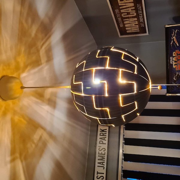Ikea PS 2014 Star Wars Death Star Exploding Pendant Ceiling Lamp Light ...