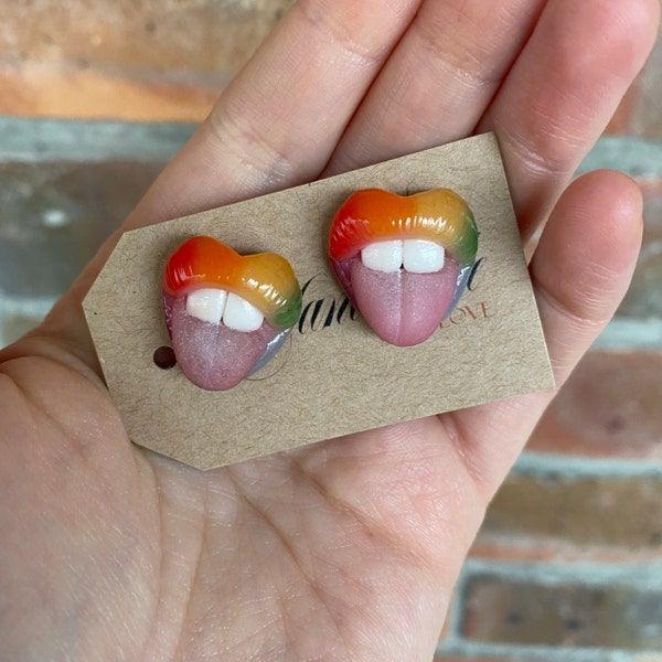 Black Red Gold Devil Lips Brooch, Creepy Brooch, Gothic Jewelry - Etsy