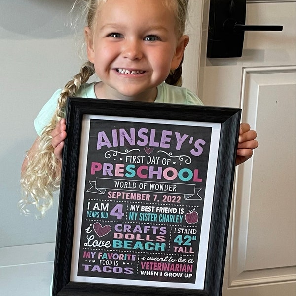 Mermaid First Day of School Sign - 1st Day of School Sign - Back to ...